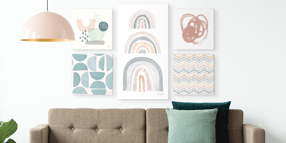 How to Hang Art: Soft Contemporary Abstracts |Great Big Canvas® | Great ...